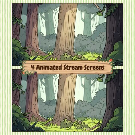Forest Twitch Overlay Package Animated Stream Overlay Twitch Alerts