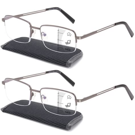 Premium 2 Pack Durable Progressive Multifocus Reading Glasses For Men