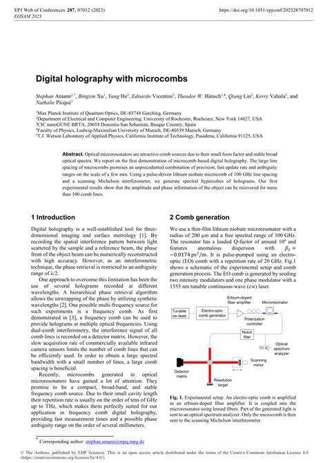 pdf digital holography with microcombs