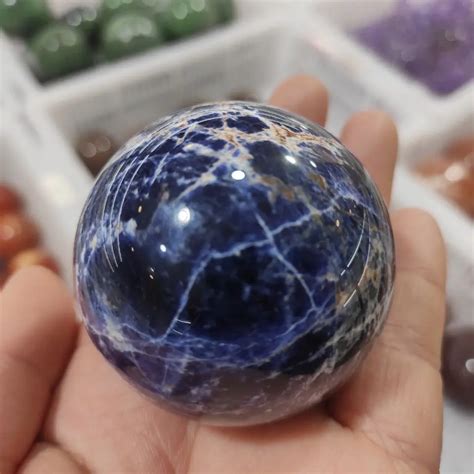 1pcs Free Shipping Natural Stone Gemstone Blue Sodalite Sphere Crystal