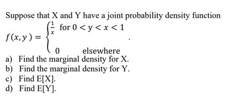 Solved Suppose That X And Y Have A Joint Probability Density Chegg