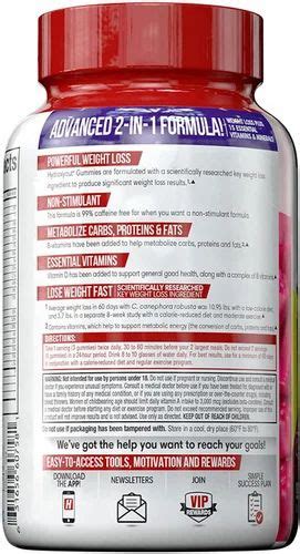 Gummy Hydroxycut Caffeine Free Weight Loss Gummies At ₹ 79630bottle