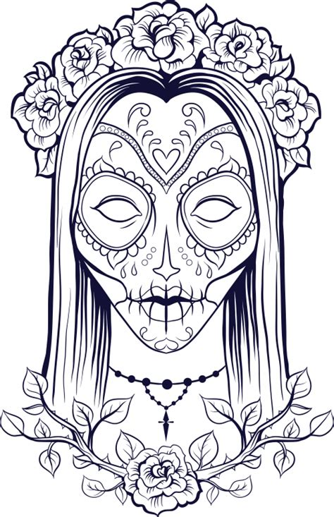 Sugar Skull Coloring Pages