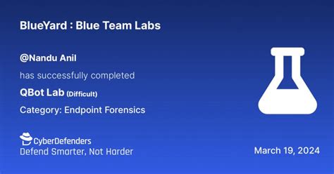 Nandu Anil On Linkedin Qbot Blue Team Challenge