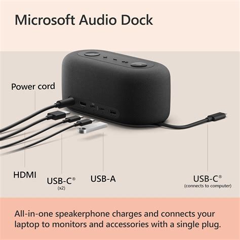 Microsoft Audio Dock Teams Certified Usb C Dock Ivg 00001