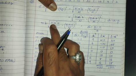 standard deviation step deviation method part 2 youtube