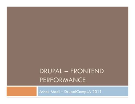 drupalcampla 2011 drupal frontend optimizing pdf web development