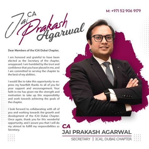 Jai Prakash Agarwal On Linkedin Icai Icaidubai Gratitude Thankyou Elections 108 Comments