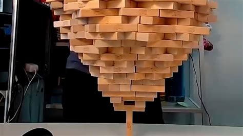 This Massive Jenga Structure Is Stacked On One Brick Video This Massive Jenga Structure Is Stacked On One Brick Video