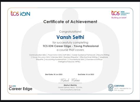 Vansh Sethi On Linkedin 🎉 Excited To Share That I Have Successfully