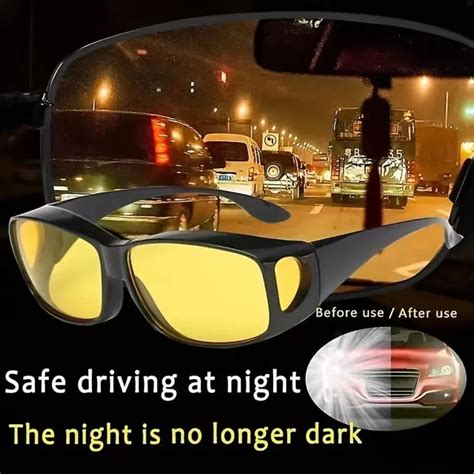 Night Driving Glasses Hd Anti Glare Vision Polarized Yellow Lens Tinted