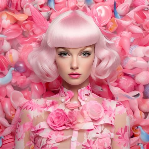 Premium Ai Image Barbie Pink Pattern