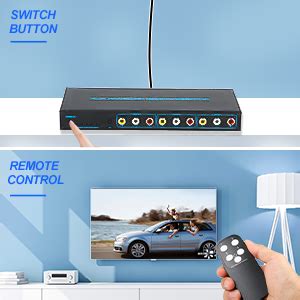 Amazon Com RCA Switch Box In Out Way AV Splitter Output With Remote Control For Audio