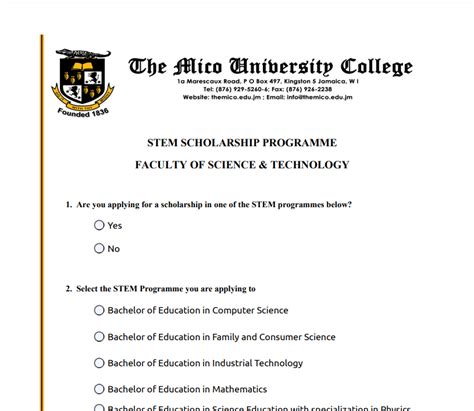 Stem Scholarships The Mico University College