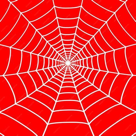 Premium Vector White Cobweb On Red Background Spider Web Vector