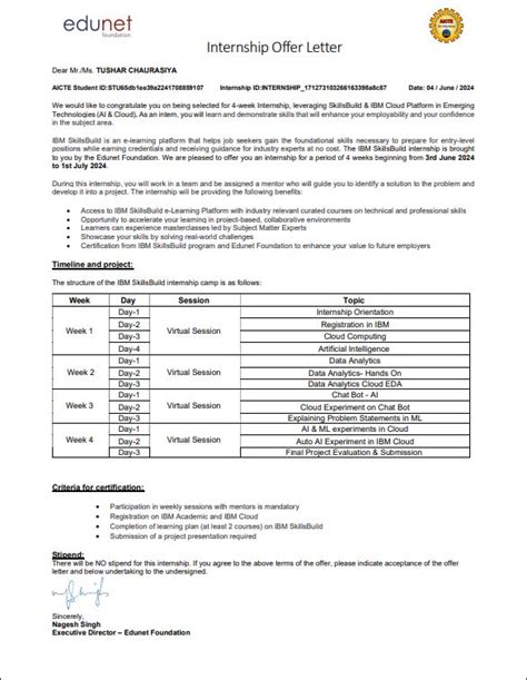 Tushar Chaurasiya On Linkedin Internship Ibm Edunetfoundation Skillsbuild Cloudcomputing Ai
