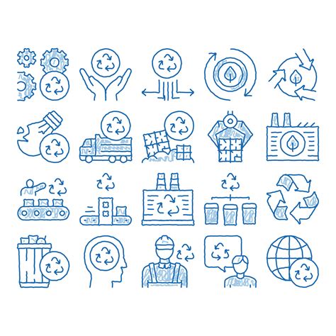 Recycle Factory Ecology Industry Icon Hand Drawn Illustration 19476257 Vector Art At Vecteezy