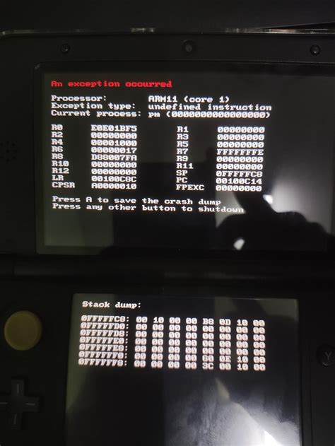 help arm11 core 1 error after sd card die r 3ds