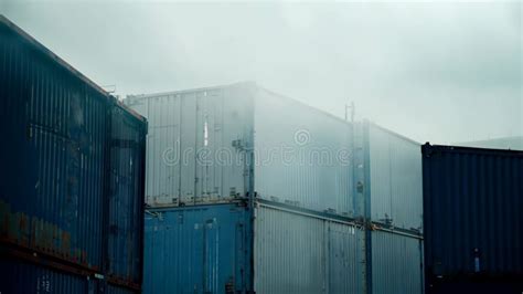 Port Containers Huge Harbor Cargo Load Container Dock Ship