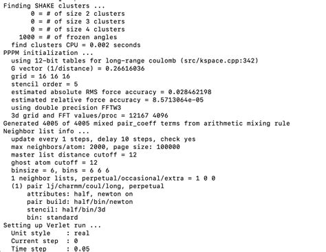 Simulation Failed To Finish Or Produce An Error Message Lammps
