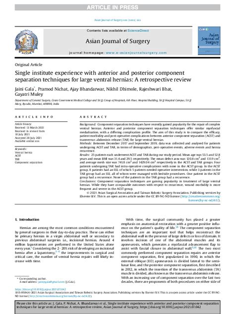 Pdf Single Institute Experiences In Anterior And Posterior Component