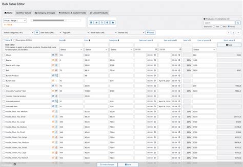 Bulk Table Editor For WooCommerce Consortia AS Bulk Table Editor For WooCommerce Consortia AS
