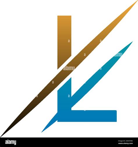 L Letter Slash Logo Concept Letter L Icon Slash Illustration Stock