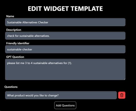 how to make an ai widget