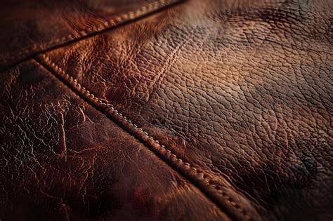A Close Up Of A Piece Of Leather Premium Ai Generated Image