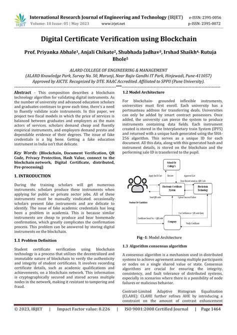 Digital Certificate Verification Using Blockchain By Irjet Journal Issuu
