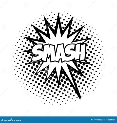 Expression Splash with Smash Word Pop Art Line Style Stock Vector - Illustration of spot ...