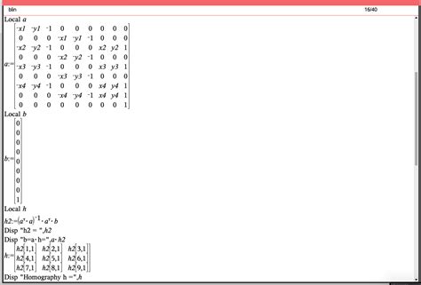 Ti Basic Homography Bilinear Interpolation Problem Stack Overflow