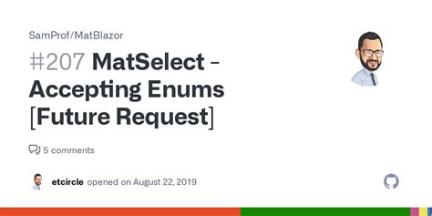 Matselect Accepting Enums Future Request · Issue 207 · Samprof