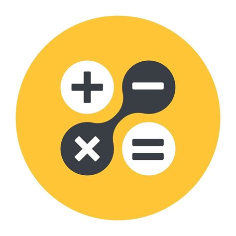 Mathematical Keys Calculation Flat Icon Vector Art At Vecteezy