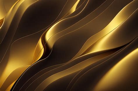 Premium Photo Gold Background Abstract Wavy D Render