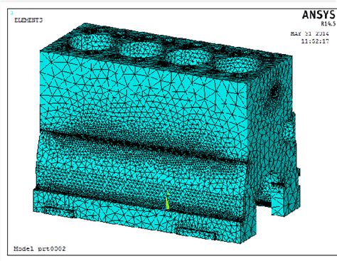 Figure 1 From Strength Finite Element Analysis Of Diesel Engine Block