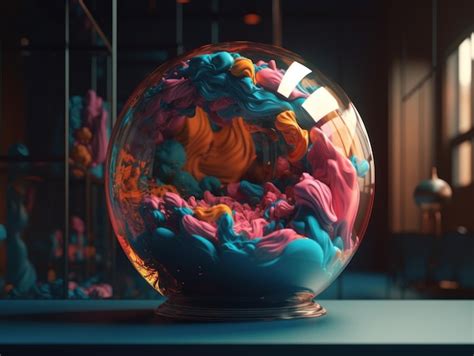 Premium Ai Image Composition With Abstract Geometric Shapes And