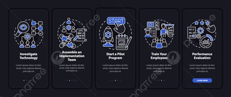 Technology Execution Steps Onboarding Mobile App Page Screen Brochure Template Download On Pngtree