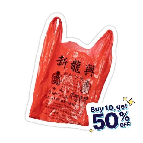 Red Plastic Bag Sticker For Sale By Redbubble Tenille Vinyl Decal