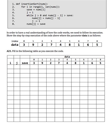 Solved How To Use The Insertionsort Algorithm In Python 3