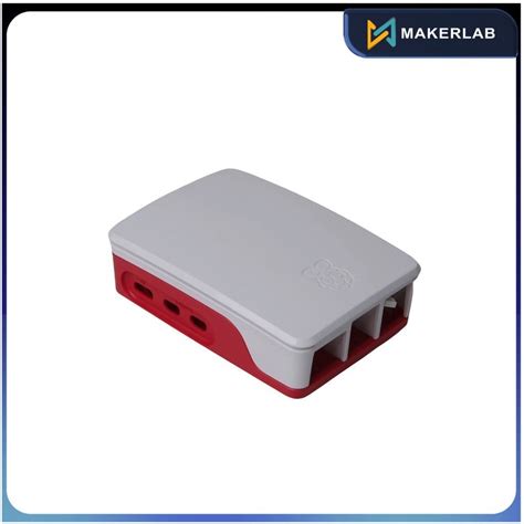 red white raspberry pi 5 case abs enclosure box shell makerlab