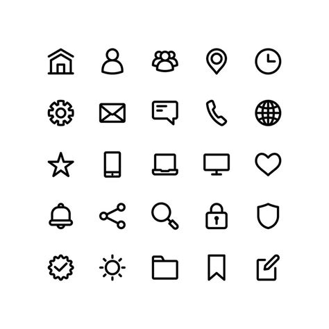 Ui Icon Set 23402575 Vector Art At Vecteezy