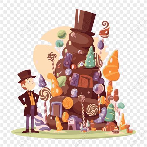 찰리와 초콜릿 공장 벡터상표만화클립 아트 Png 일러스트 무료 다운로드 Lovepik