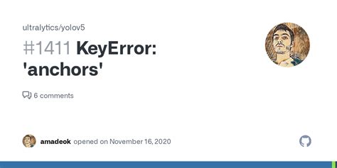 KeyError Anchors Issue Ultralytics Yolov GitHub