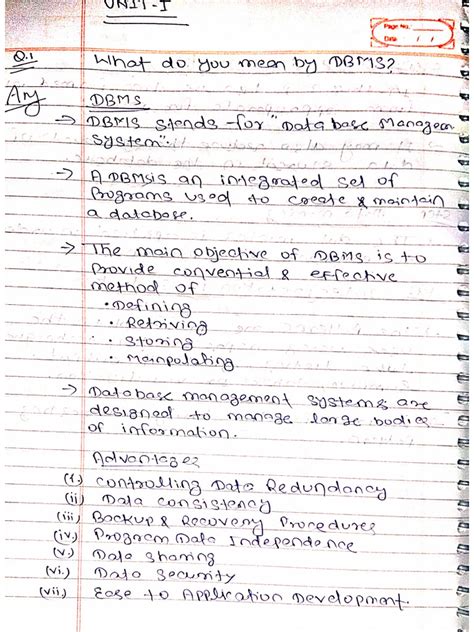 Dbms Important Question Unit 1 Pdf
