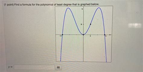 solved 1 point find a formula for the polynomial of least