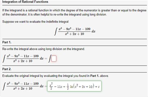 Solved Integration Of Rational Functions If The Integrand Is