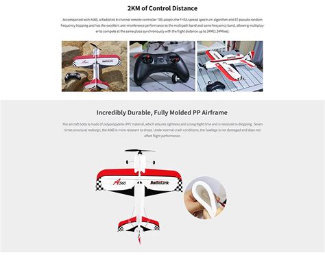 Radiolink A Mm Wingspan D Poly Fixed Wing FPV Flying G CH QWinOut