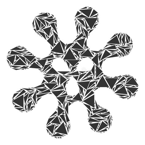 Virus Collage Of Triangles Stock Vector Illustration Of Bacterium
