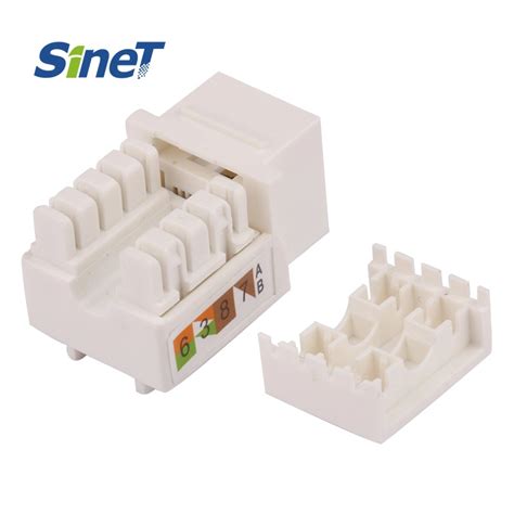 Ethernet Punch Down Keystone Utp 90 Degree Modular Keystone Connector Adapter Gold Plated Cat6
